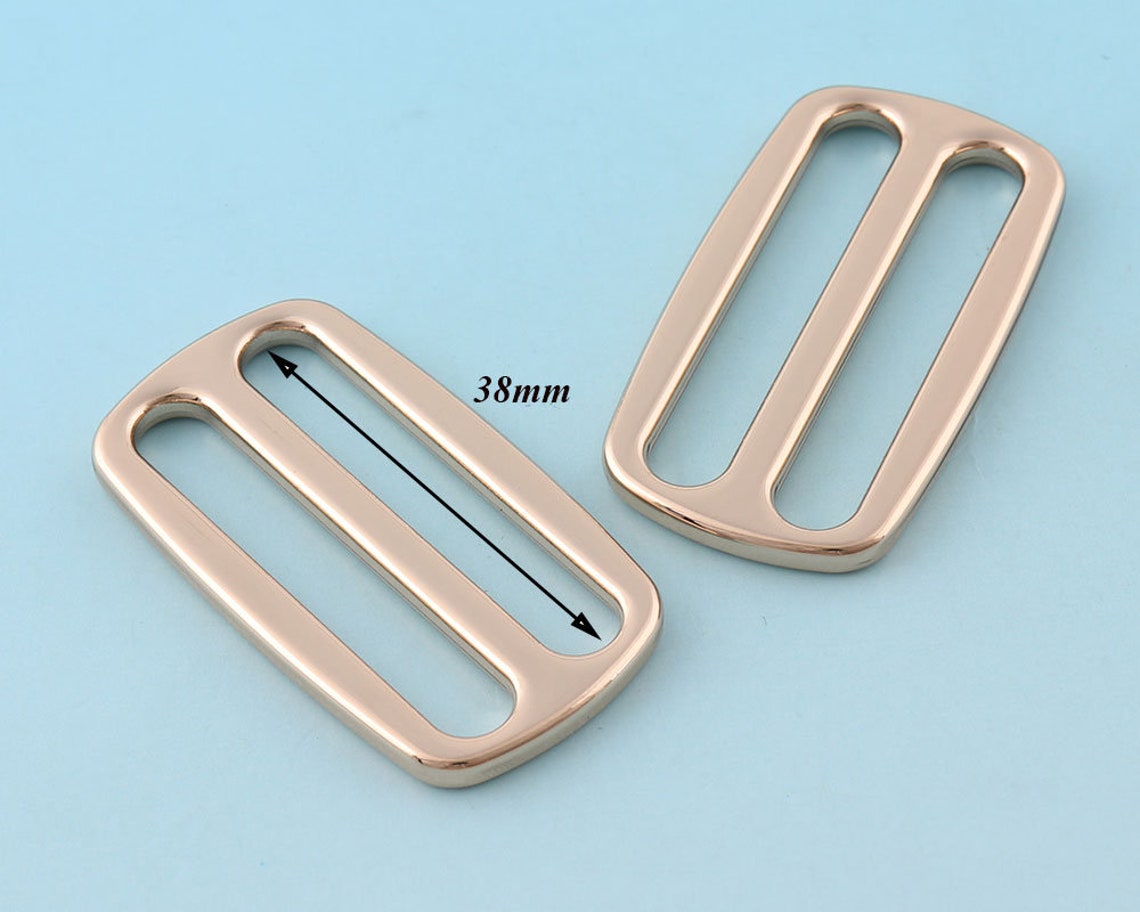 Light Gold Adjuster Buckle 38mm Metal/alloy Release Belt Buckle Tri Bar ...