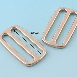 Light Gold Adjuster Buckle 38mm Metal/alloy Release Belt Buckle Tri Bar ...