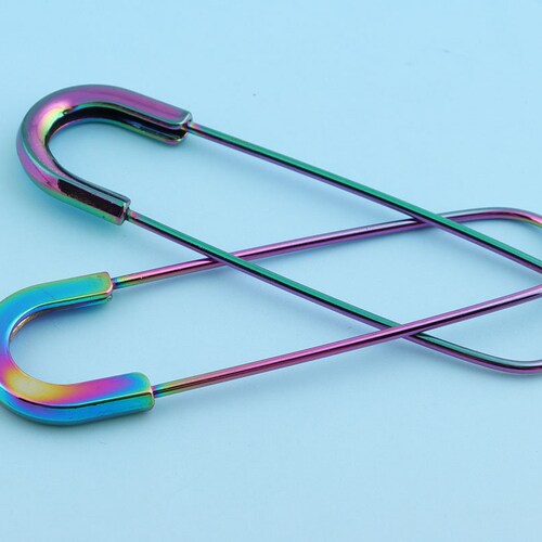 Rainbow Safety Pins 10pcs Colorful Charming Safety Pins Metal - Etsy