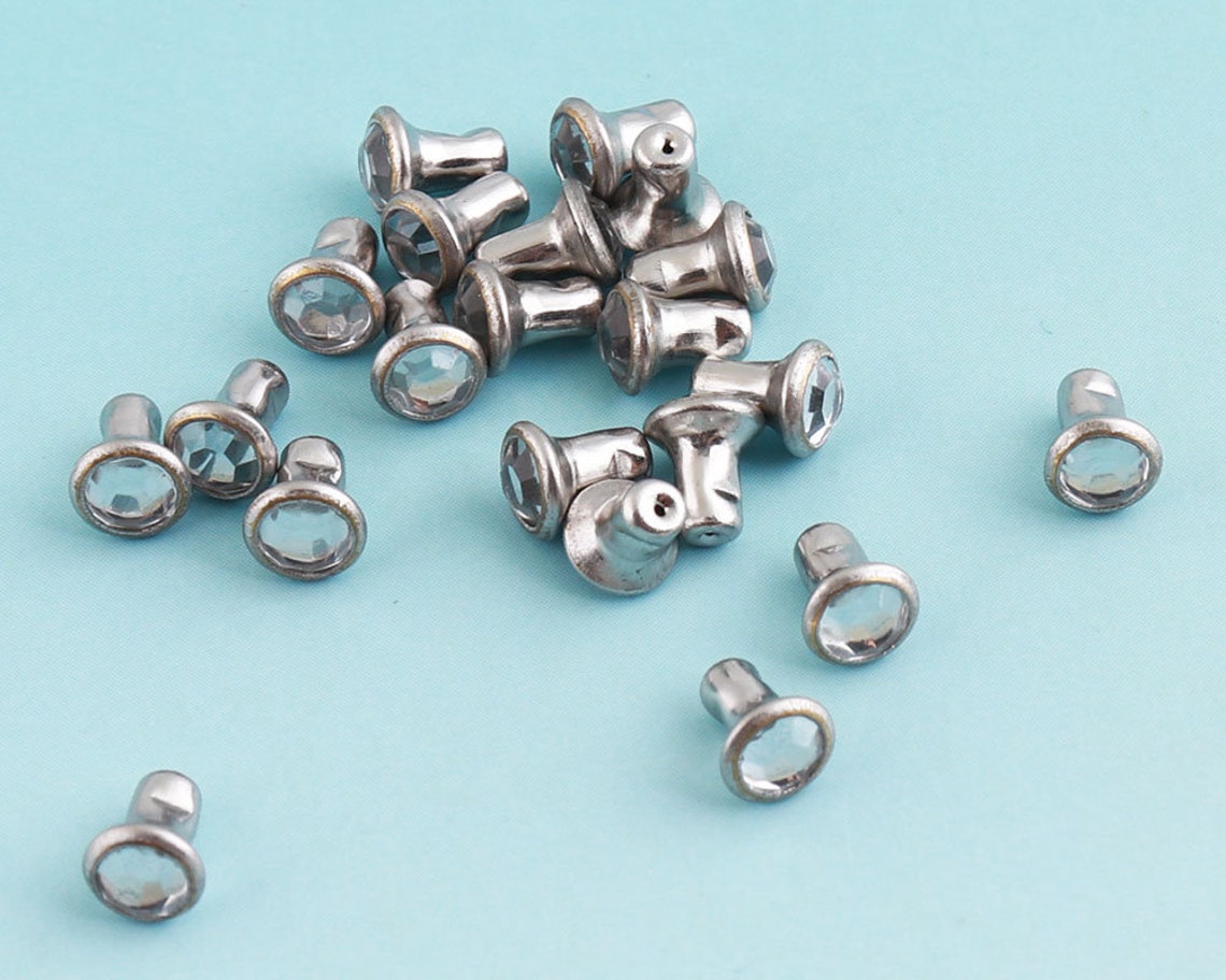 Rapid Rivets 30sets 7mm Silver Rivets Metal Button Rivets With - Etsy