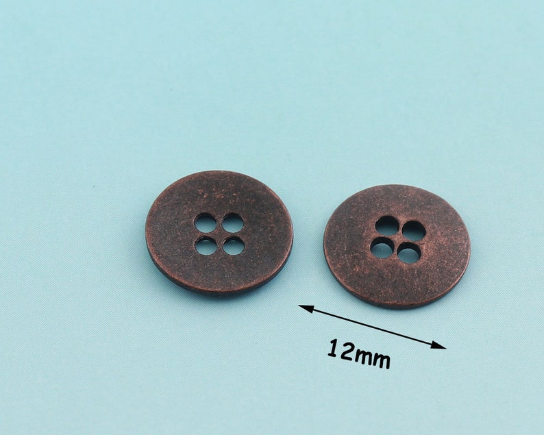 Red Copper Buttons 10sets 12mm Metal Shank Buttons Clothing - Etsy