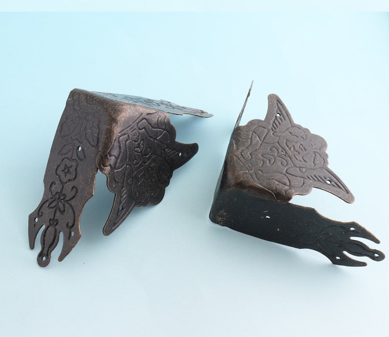 Antique Bronze Corners 4pcs*2 7/8"(70mm) Large Embossed Corner ...