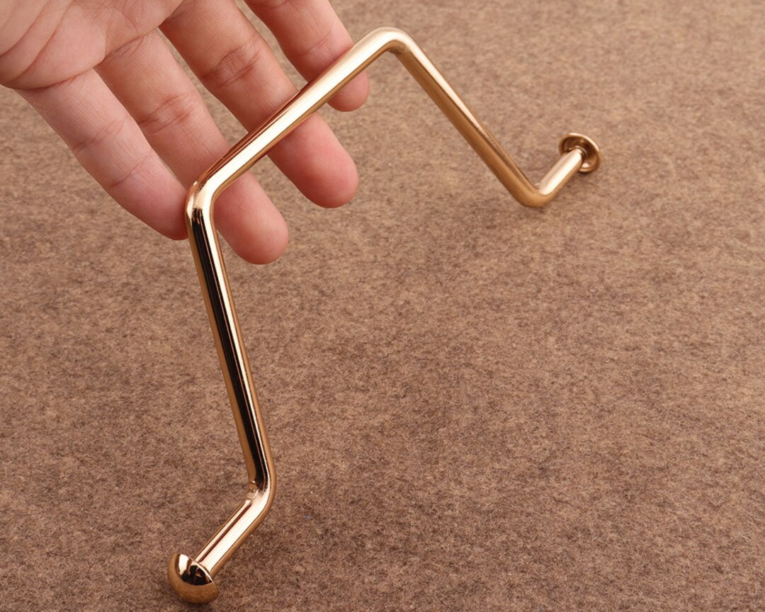 Gold Purse Handle 6 1/4" Bag Handle Carry Ring Handle Arched Handbag ...