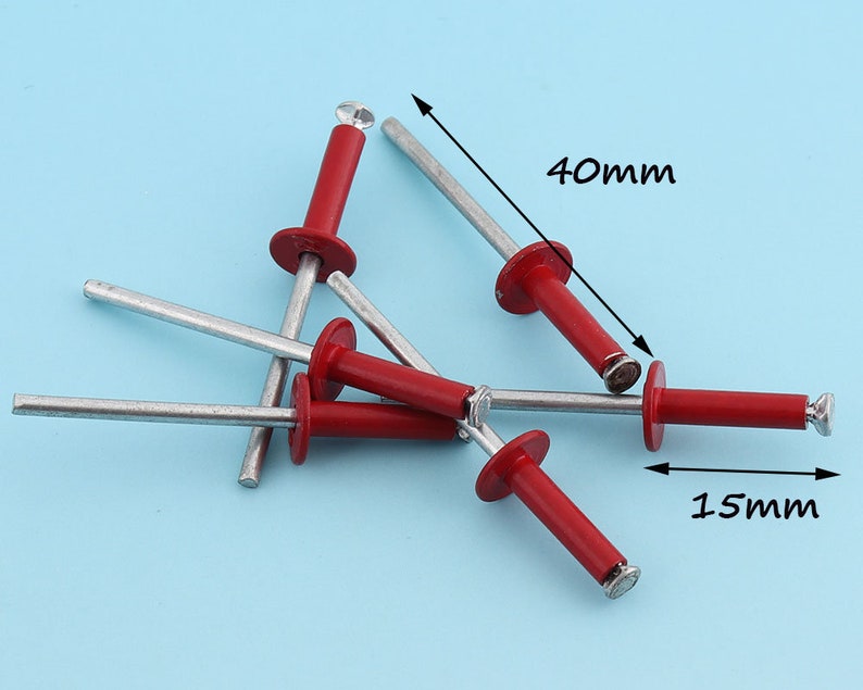Red Rivets Button Pop Rivets Studs 1 5/8 40mm Rivet - Etsy