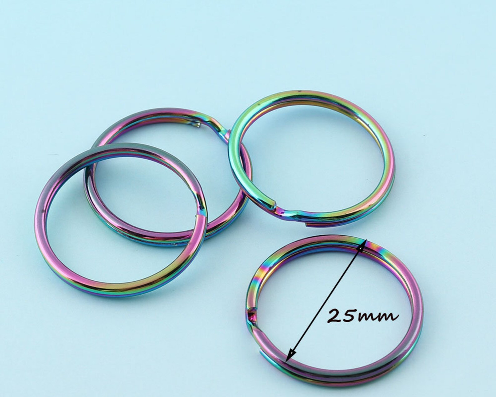 25mm Rainbow Key Ring O Ring Jump Ring Large Key Fob Ring | Etsy