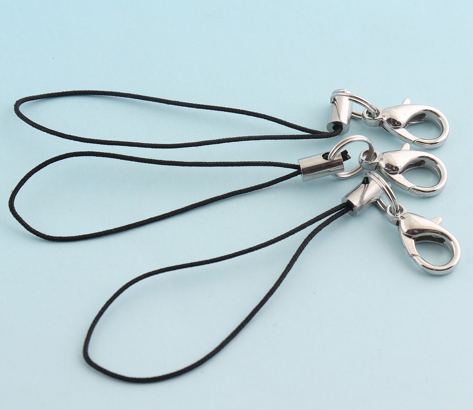 Black Cell Phone Strap 100pcs 78mm Long Cell Phone Accessory Cell Phone ...