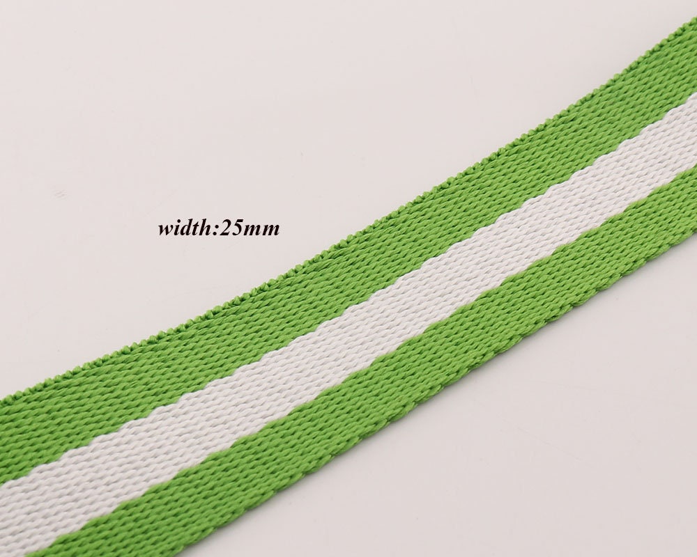 Green Stripe Webbing 5 Yards25mm Webbing Fabric Handbag Strap - Etsy