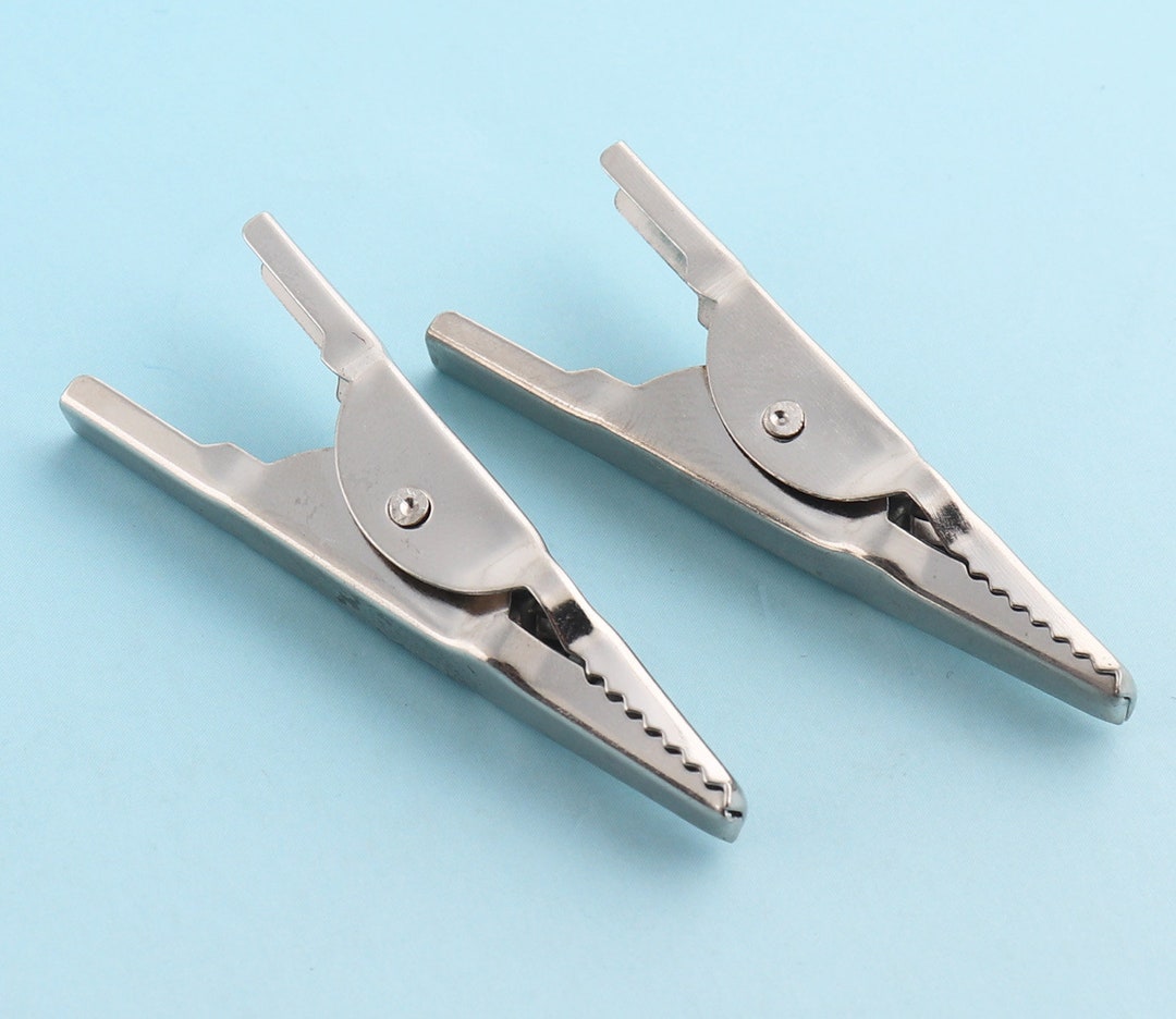 Alligator Clips With Teeth 15pcs 45mm Silver Alligator Clips Metal Hair ...