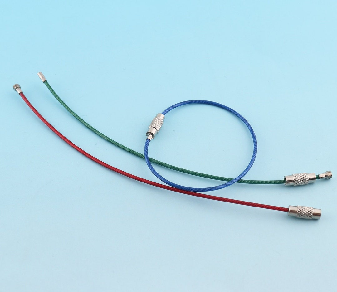 Colorful Wire Key Ring Wire Keychain Key Ring 15pcs Large Key Fob Ring ...