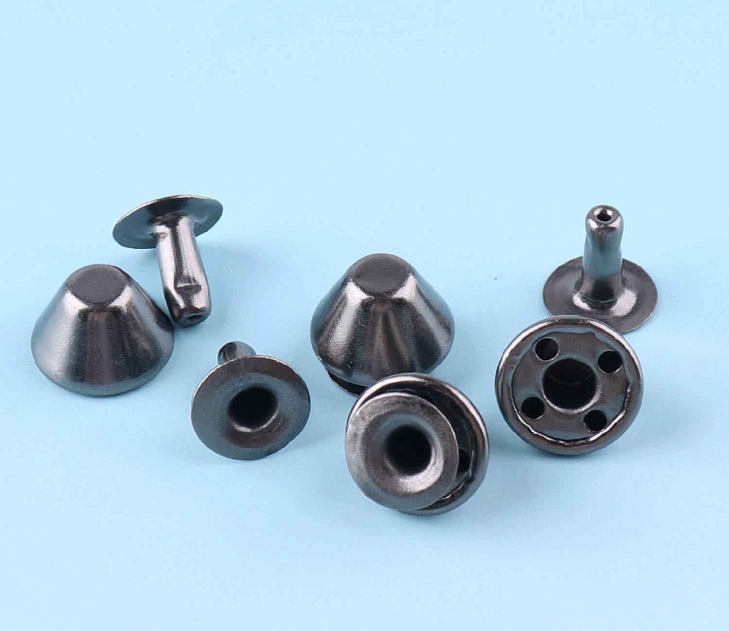 Remaches Gunmetal 100sets 10 8mm Metal Grommet Remache Botón | Etsy