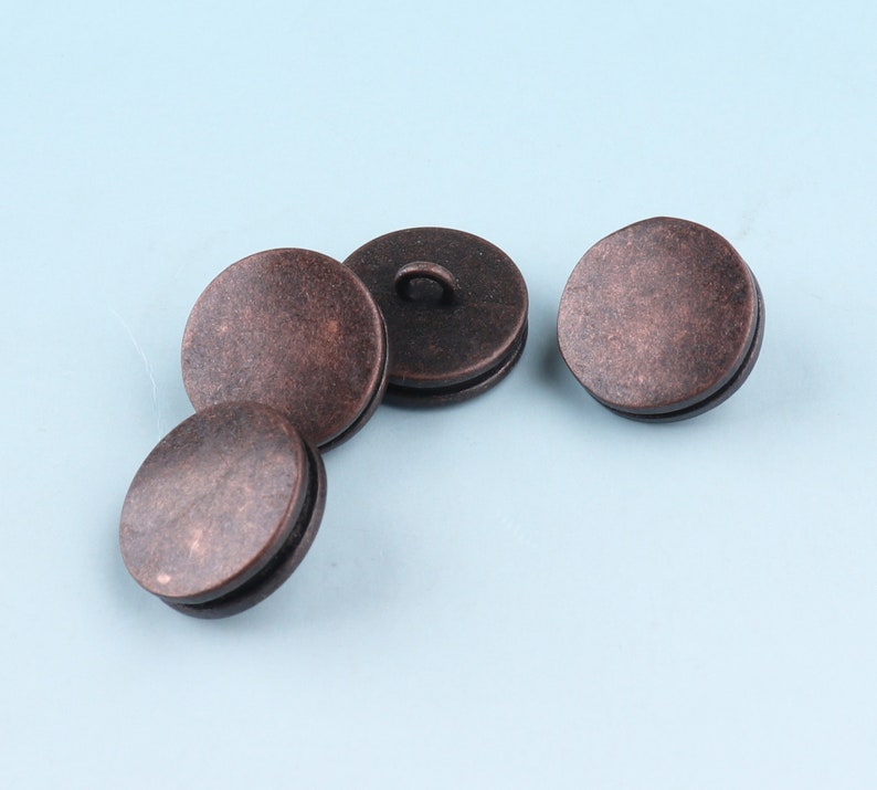 Round Buttons 6 Pcs 15 Mm Copper Buttons Vintage Buttons Large Blazer ...