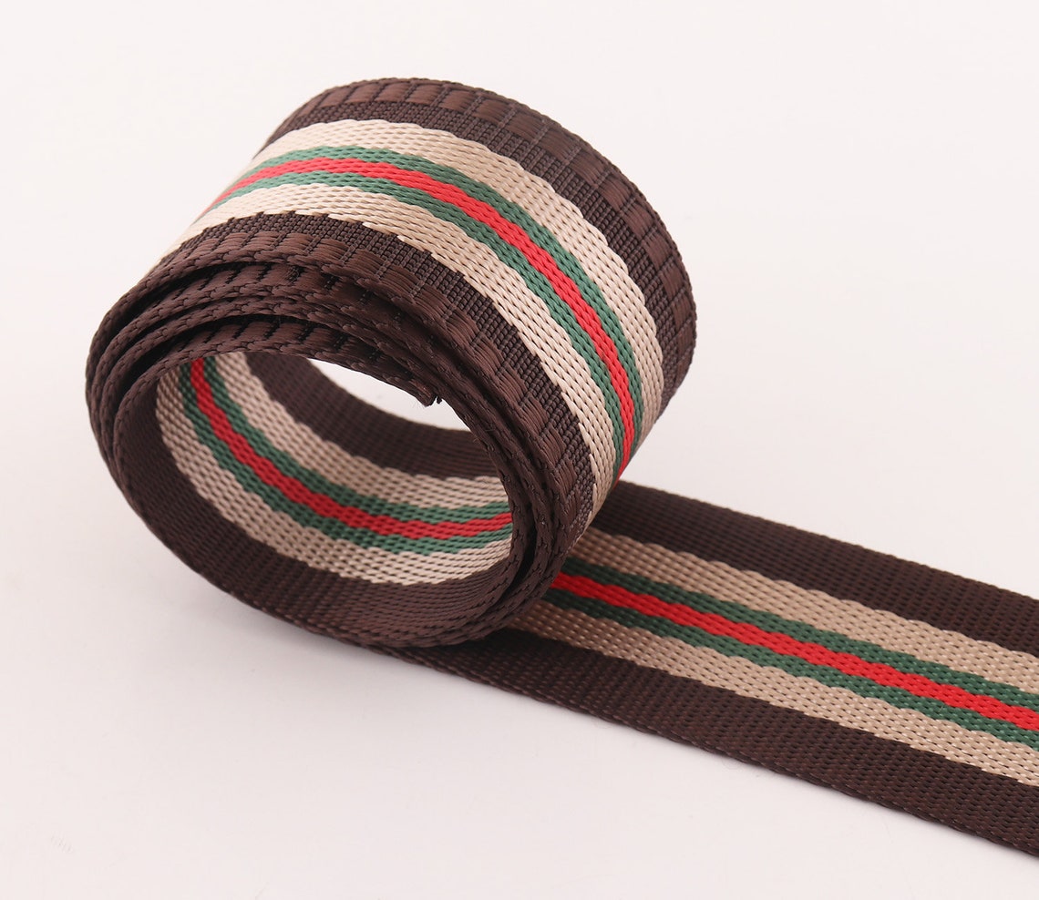 Brown Stripe Webbing 38mm Stripes Straps Webbing Canvas - Etsy
