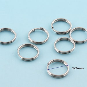 Split Rings 200pcs 10mm Mini Key Ring Silver Key Fob Ring Metal Split ...