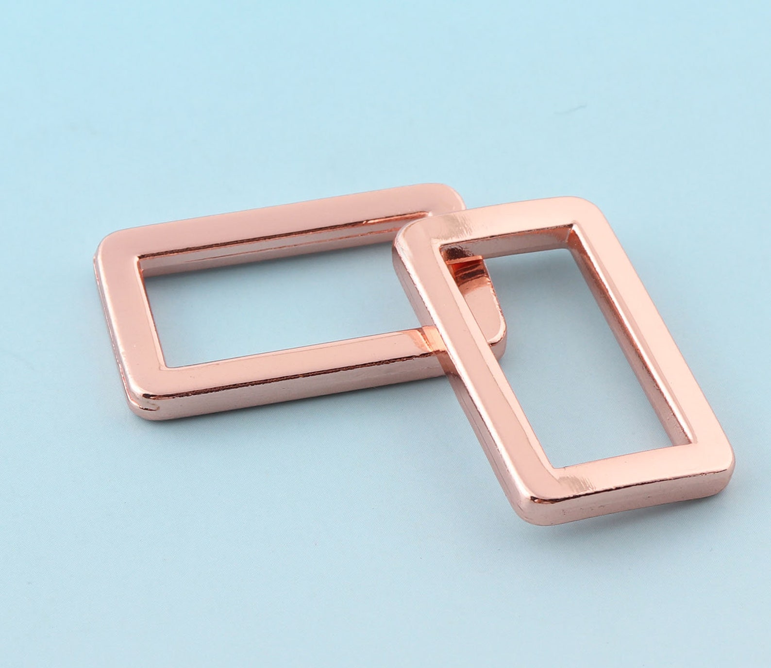 6pcs 1 25mm Rose Gold Rectangle Rings Alloy Rectangle | Etsy