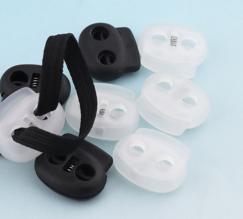 30-50pcs 5mm Rope Cord Stopper Black Cord Lock for Elastic - Etsy