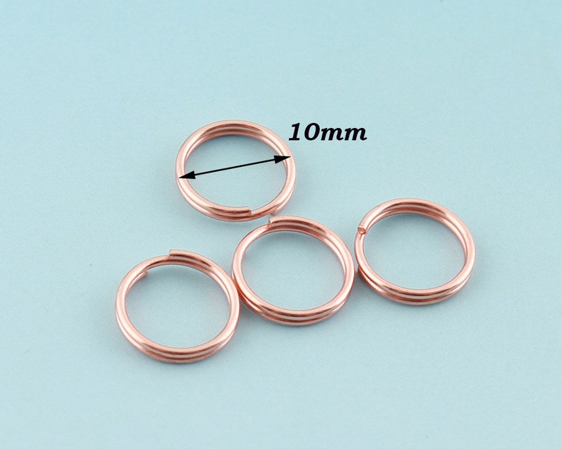 Split Rings 100pcs 10mm/15mm Mini Key Ring Rose Gold O Ring - Etsy