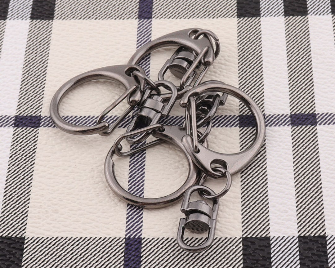 Gunmetal Snap Hook 10pcs Round Split Key Chain Large Key Fob Metal ...