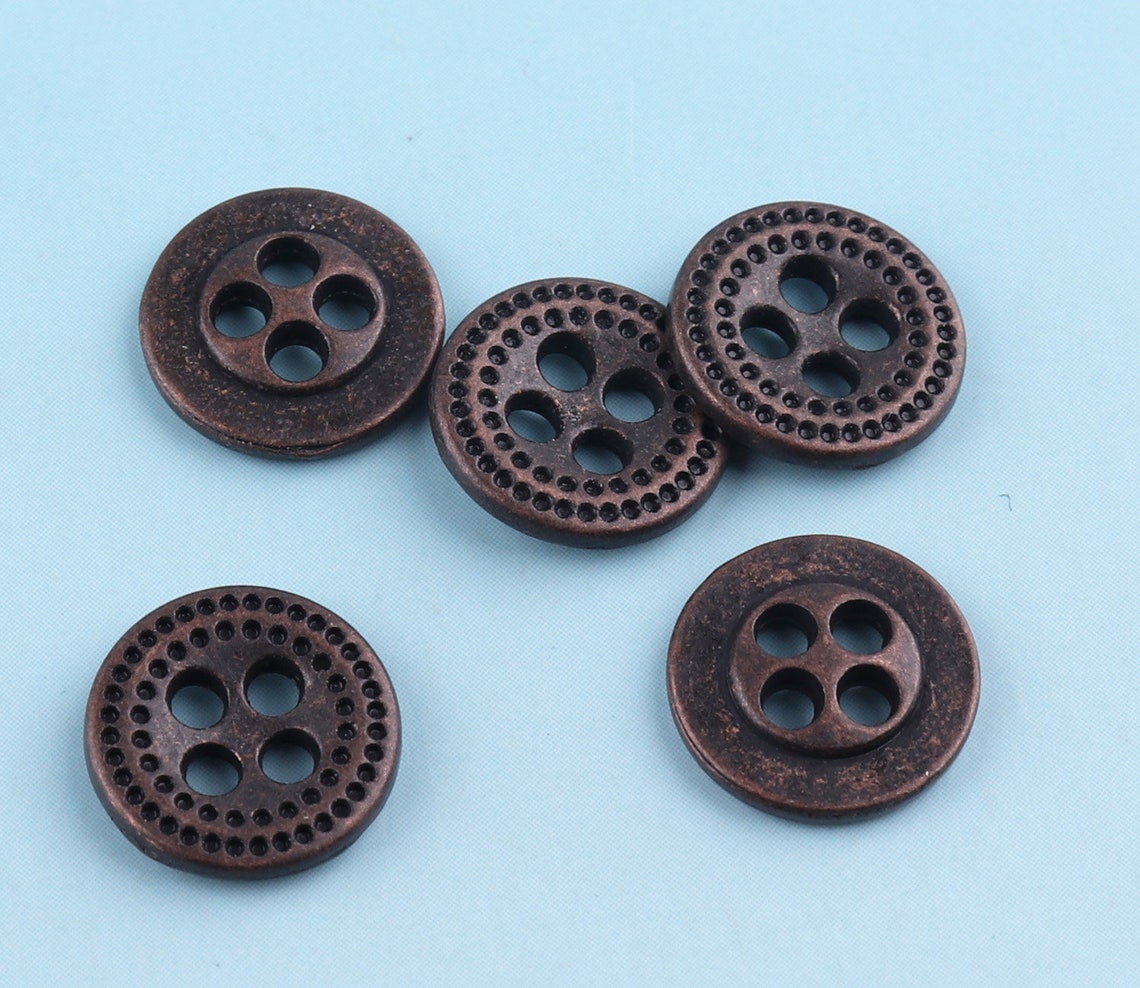 10sets 11mm Red Copper Buttons Metal Shank Buttons Coat Button - Etsy UK