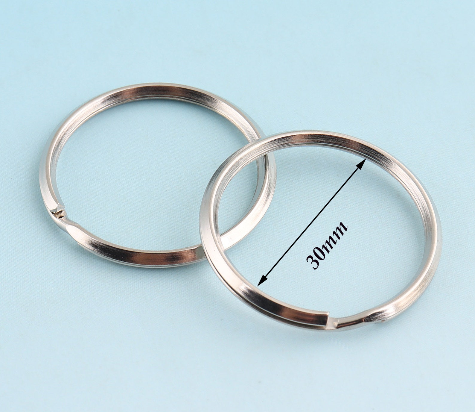 Silver Split Rings Key Ring 20pcs 30mm Jump Ring O Ring Large - Etsy
