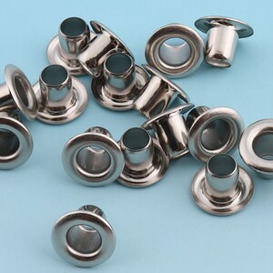 Silver Eyelets 100pcs 12mm Round Grommet Eyelets Metal Eyelets for ...