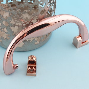 Plastic Handle 4 3/4" Rose Gold Box Handle Suitcase Handle Arched ...