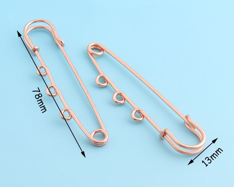 Rose Gold Safety Pins 15pcs 7813mm Large Charming Safety Pins - Etsy