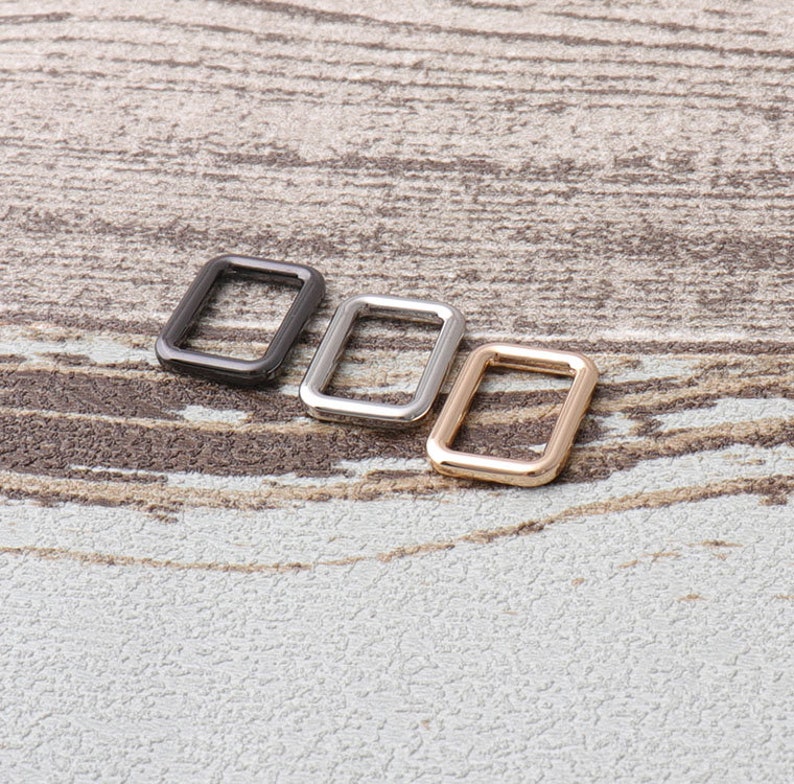 6pieces Mini Metal Rectangle Ring, High Quality Rectangle Buckle Ring ...