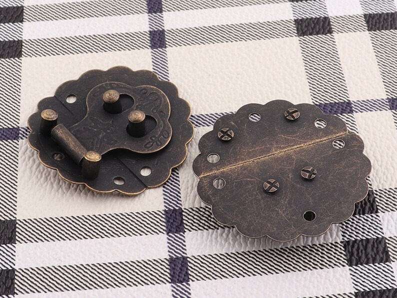 Antique Embossed Box Latch 40mm Vintage Hasp Box Hardware Chest ...