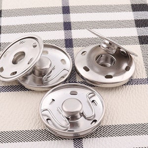 30mm Silver Snap Fastener -15pcs-clothing Button Coat Snap Button ...