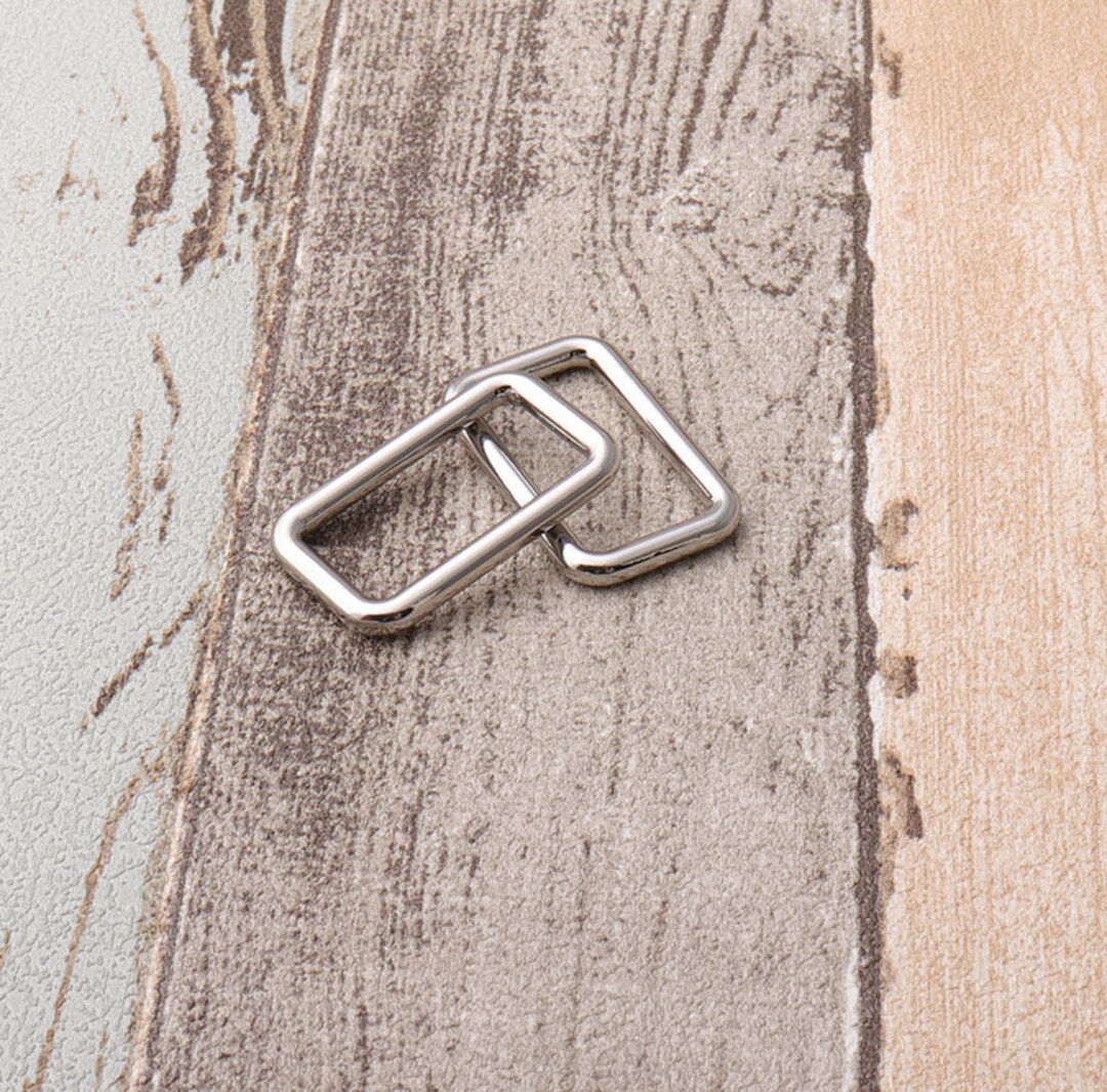 Silver Zinc Alloy Rectangle Rings 1 5/8"(40mm ) Metal Square Ring for ...