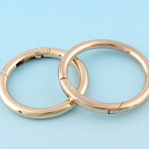 Light Gold Spring Hook Push Gate Snap Hook O Ring Metal Clasp for ...