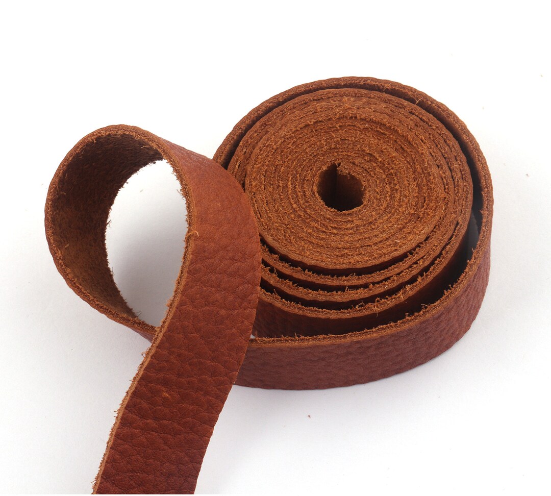 Brown Cowhide Leather Strap Natural Leather Strips 5-50mm(w) Bag Straps ...
