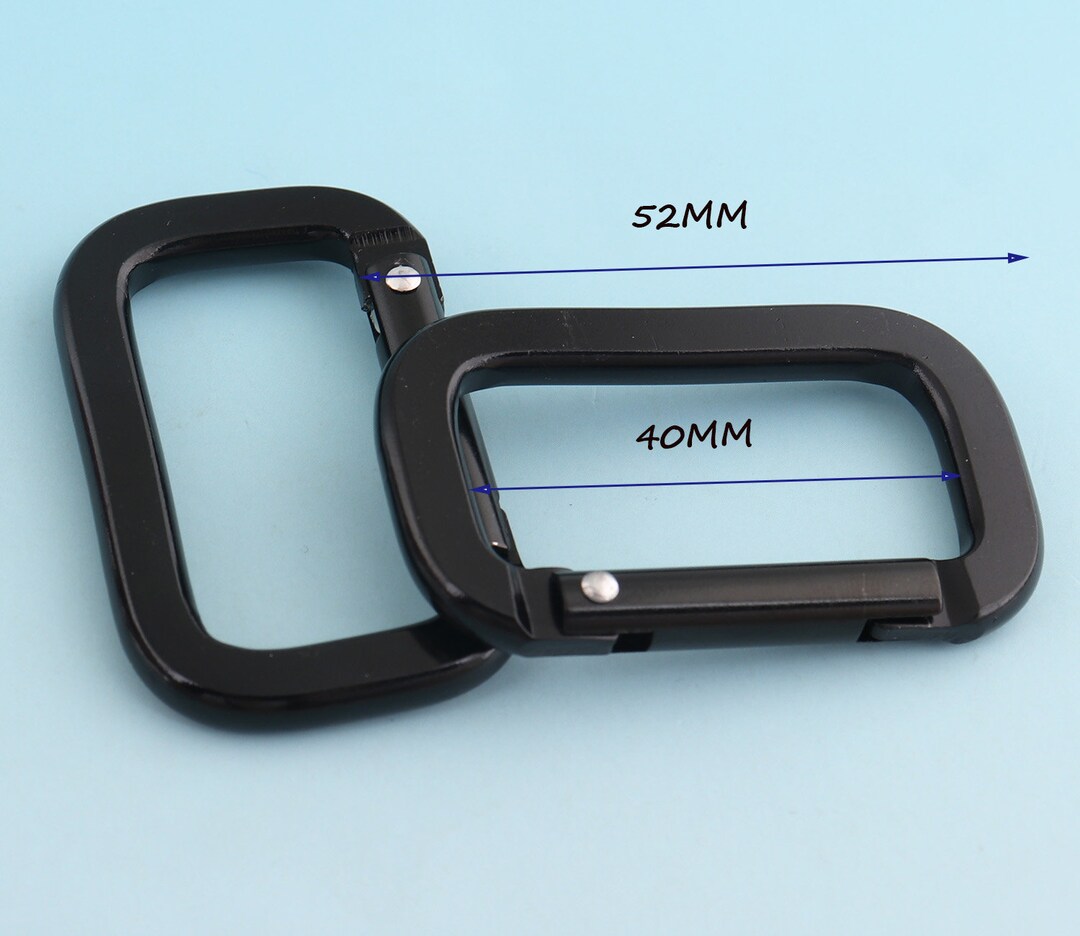Black Carabiner Key Ring Personalized Carabiner 4pcs 40mm Black ...