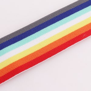 Colorful Elastic Webbing 38mm Paddy Webbing Colored Stripes Straps ...