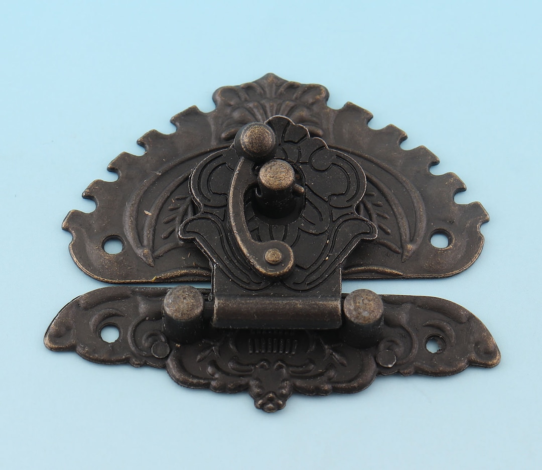 Vintage Box Latch 70*60mm Antique Embossed Hasp Box Hardware Chest ...