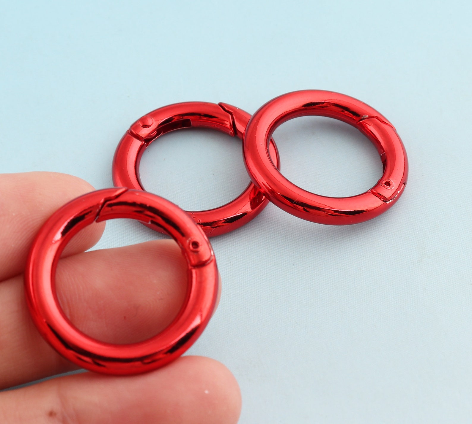 Round Snap Hook 17mm O Rings Red Spring Hook Spring Clasp | Etsy