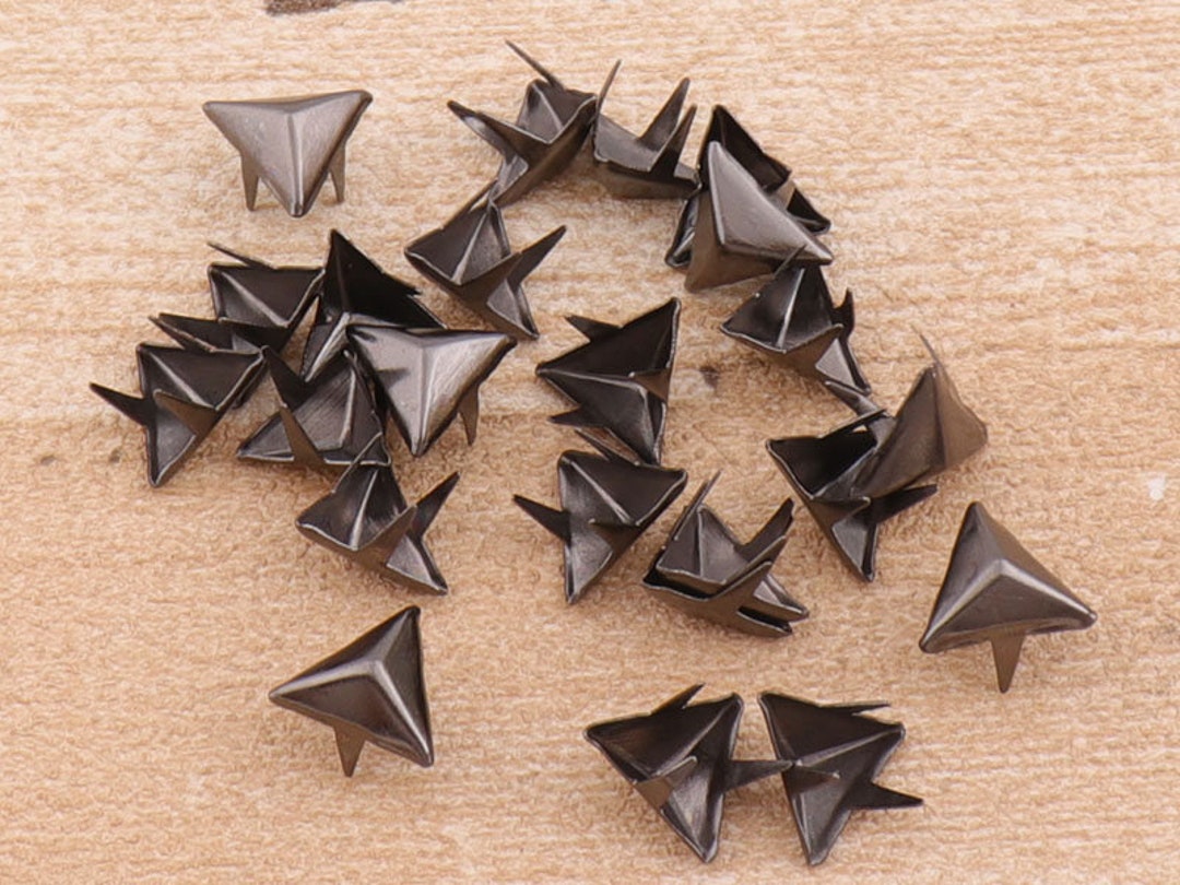 Triangle Nailheads Studs 100pcs Gunmetal Nailhead 10 Mm Metal Decorative Upholstery Tacks Nails ...