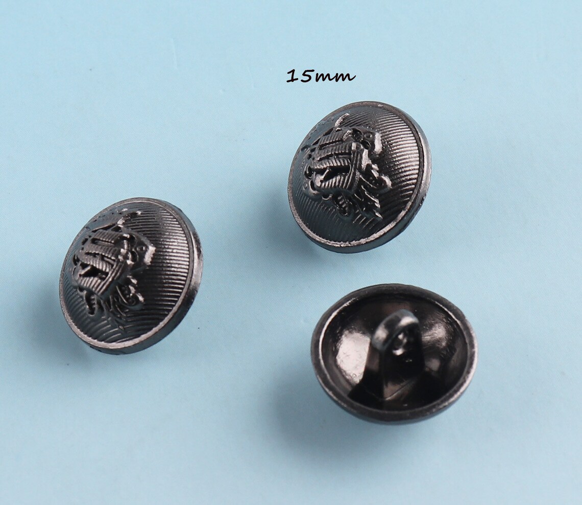 Alloy Buttons 6pcs 15mm Antique Shank Buttons Sheild - Etsy