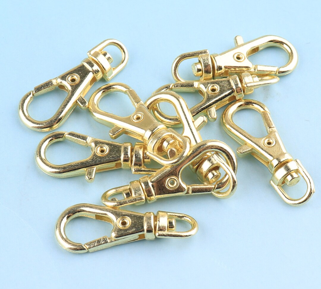 Gold Swivel Snap Hook 20pcs 23*4mm Mini Metal Lobster Clasp Lanyard ...