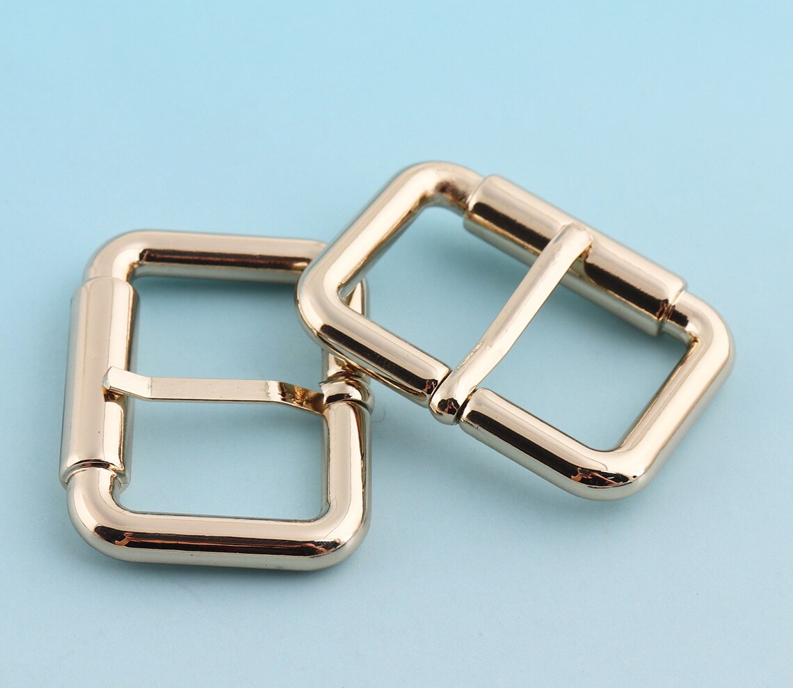 Light Gold Belt Buckle 4pcs 30mm Adjuster Buckle Tri Bar Buckles Strap ...