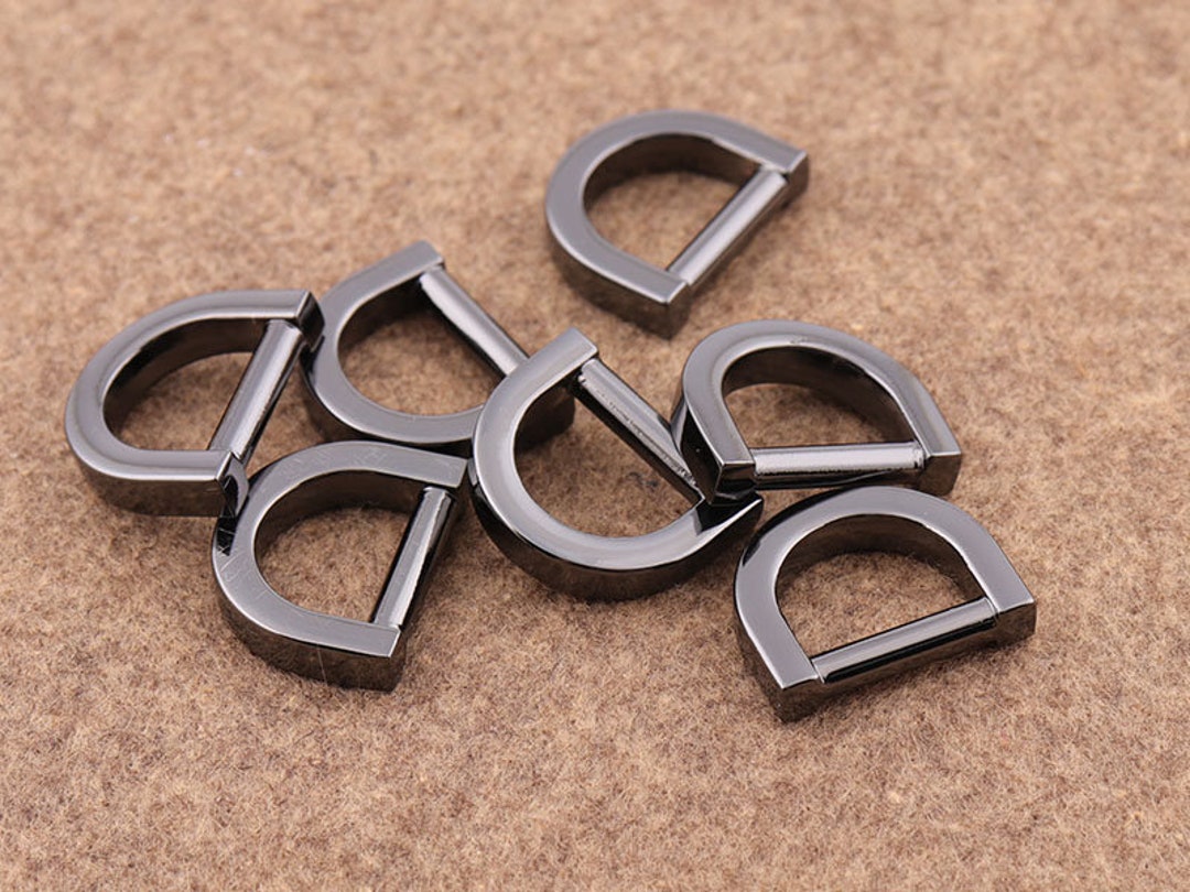 6 Pcs Gunmetal D Ring Metal D Ring 1/2” D Buckle Belt Strap Buckle ...