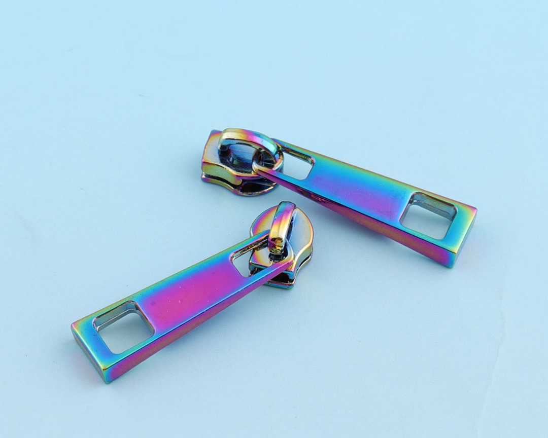 Size #3 Rainbow Zipper Puller or Pendant 15pcs 32mm Leather Zip Puller ...
