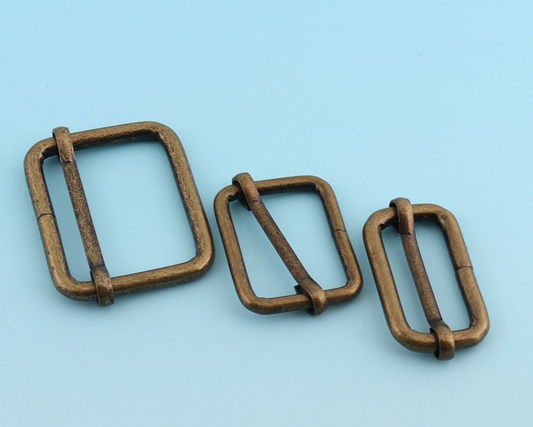 Slide Buckle Antique Bronze Belt Buckle 6pcs 32mm/25mm Adjuster Buckle ...