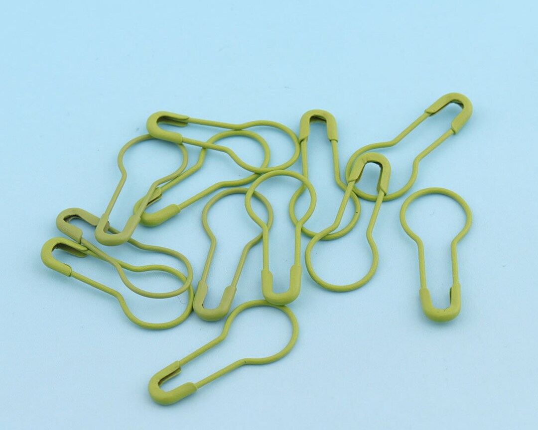 Mini Safety Pins 200pcs 21*9mm Green Bulb Safety Pins Copper Pins ...