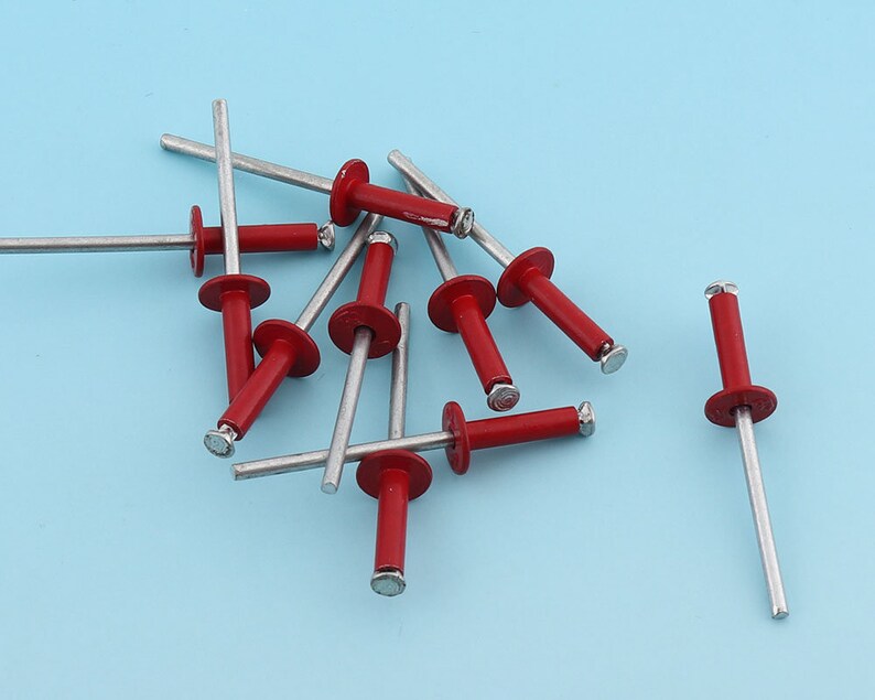 Red Rivets Button Pop Rivets Studs 1 5/8 40mm Rivet - Etsy