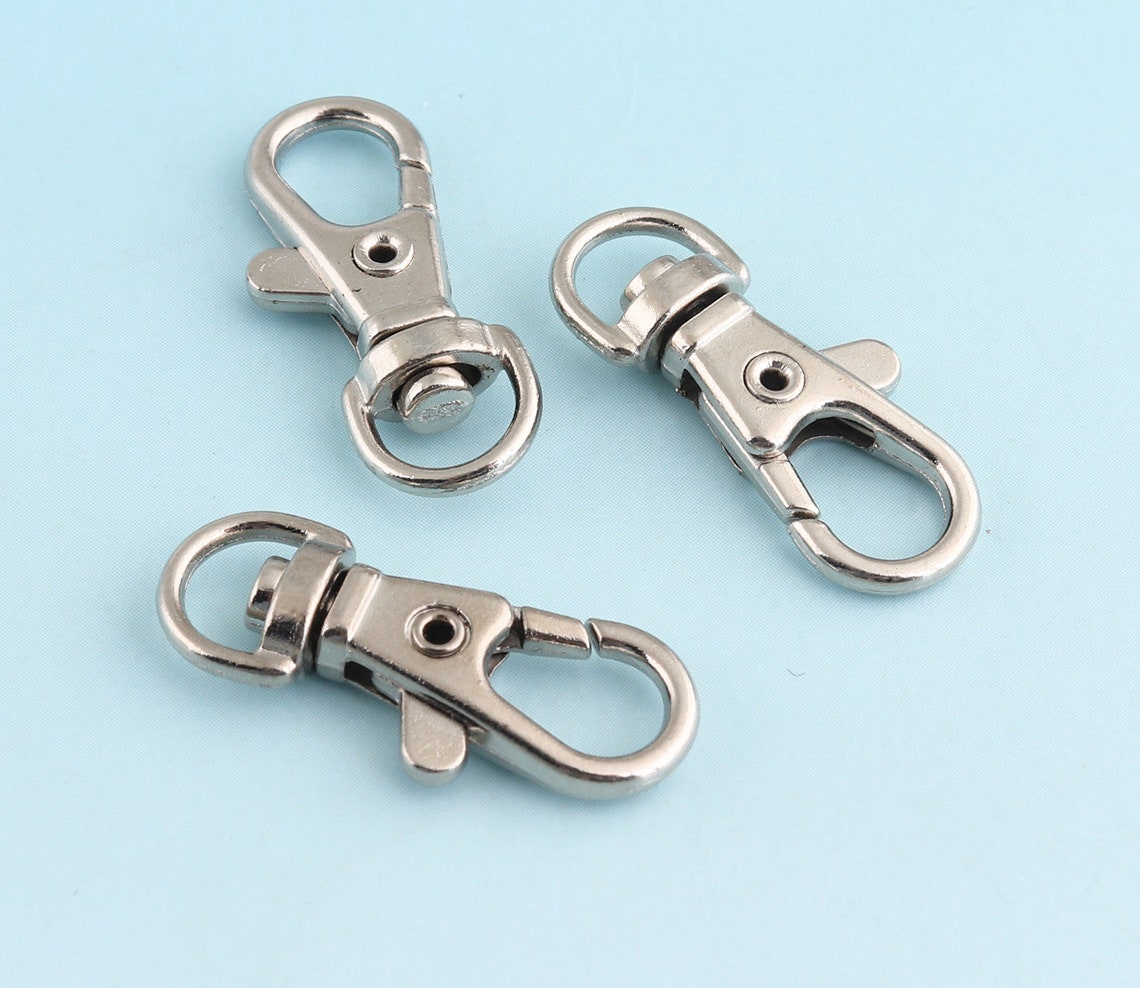 Silver Swivel Snap Clasp 50pcs 25mm Mini Swivel Claw Clips - Etsy