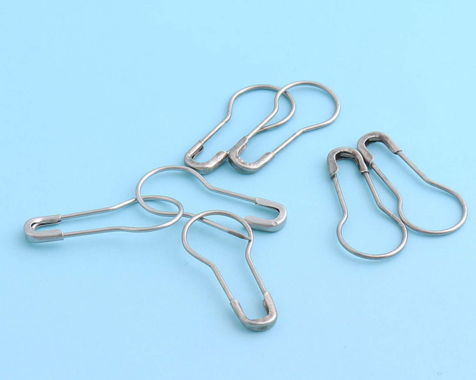 Mini Safety Pins 200pcs 219mm Matte Silver Bulb Safety Pins - Etsy