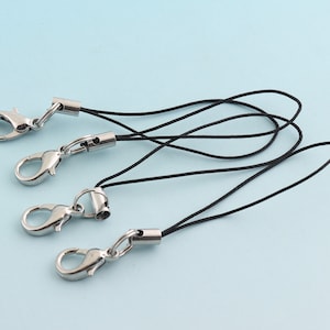 Black Cell Phone Strap 100pcs 78mm Long Cell Phone Accessory Cell Phone ...