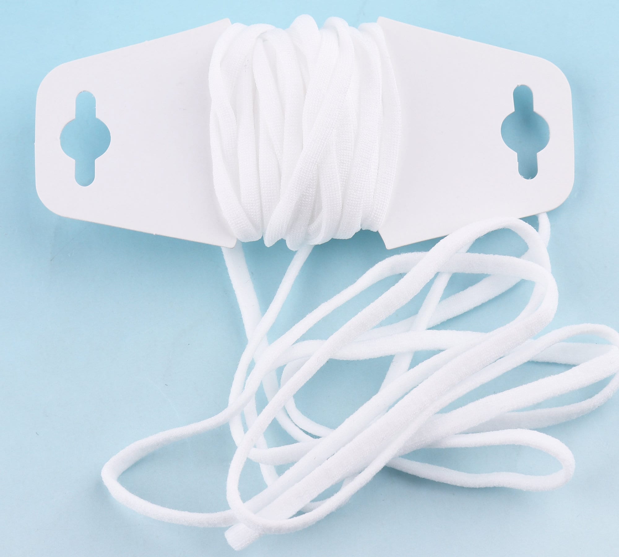 100yards Soft Elastic Cord for Sewing 4mm/5mm Flat White Elastic Cord ...