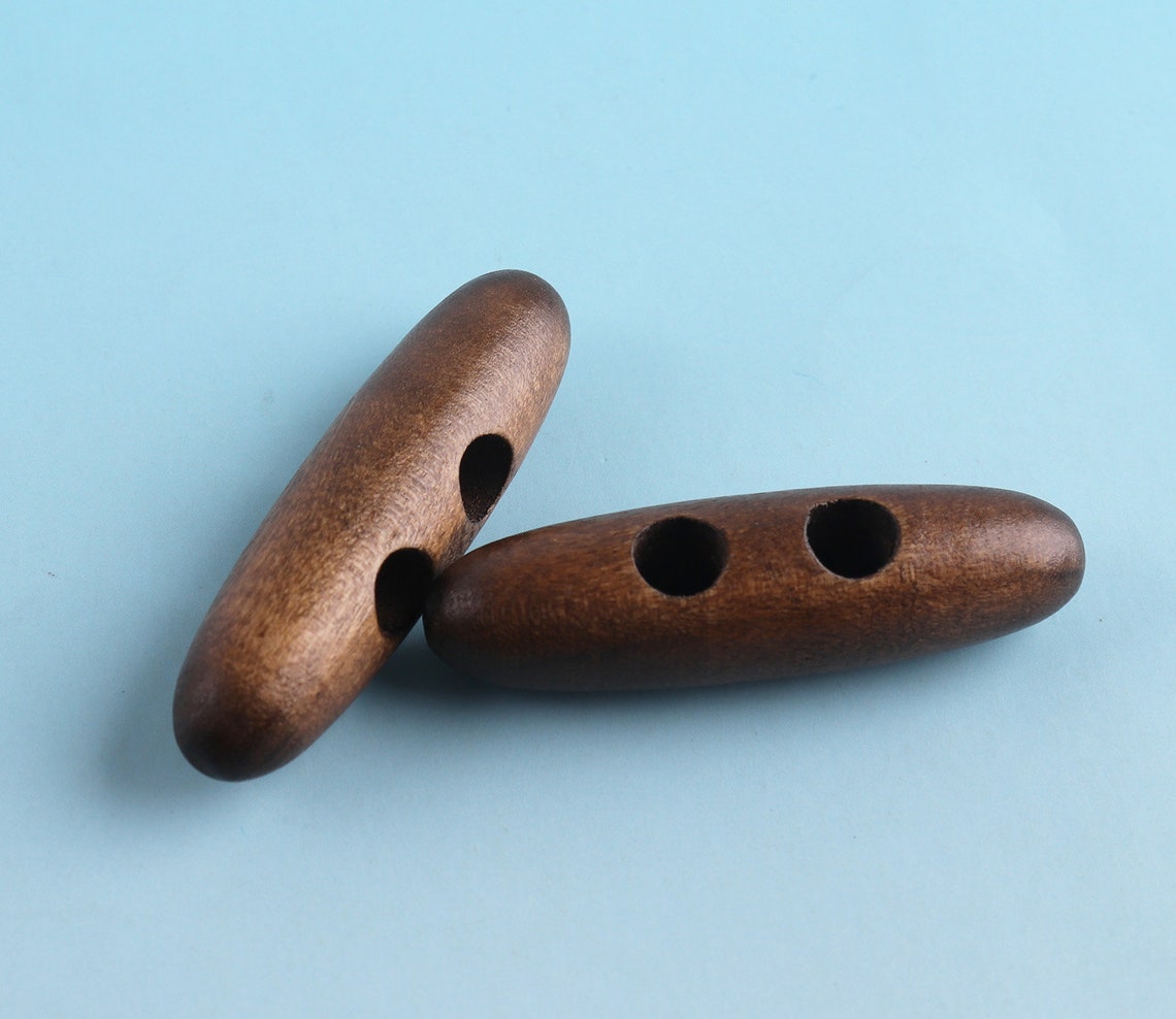 Woodentoggle Buttons 15pcs 31mm Toggle Buttons With TWO Holes - Etsy